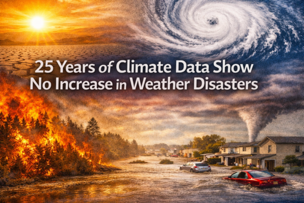 25 Years of Climate Data Show No Increase in Weather Disasters